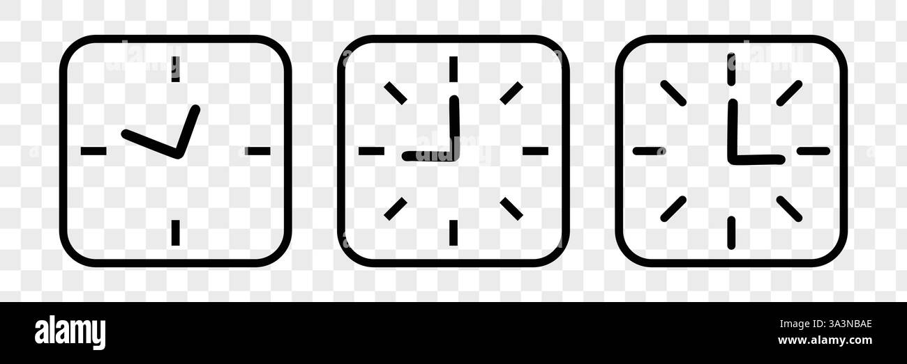 Classic clock face vector mockup isolated on transparent background ...