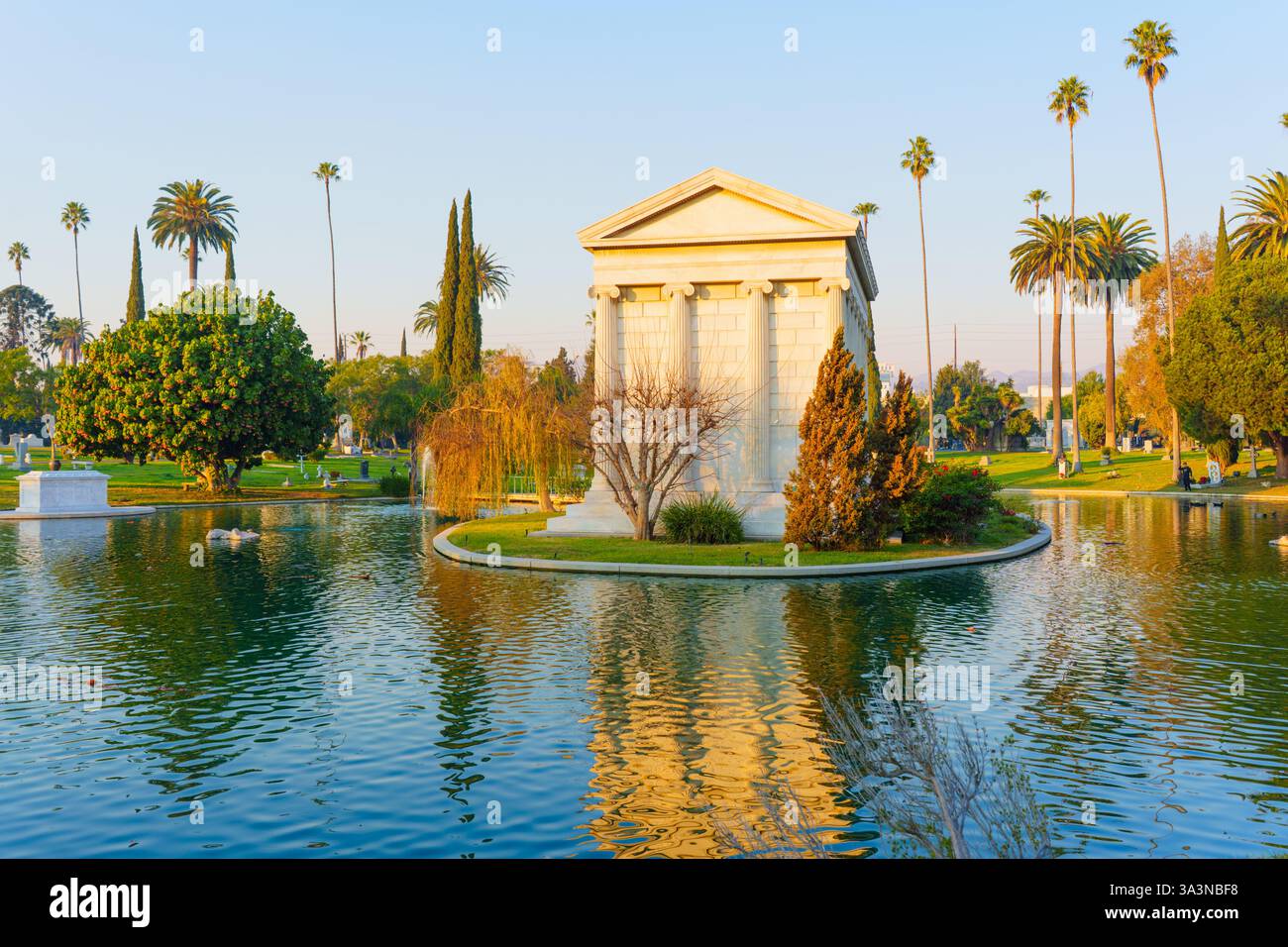 Los Angeles, California - January 10, 2025: Serene view of a classical ...