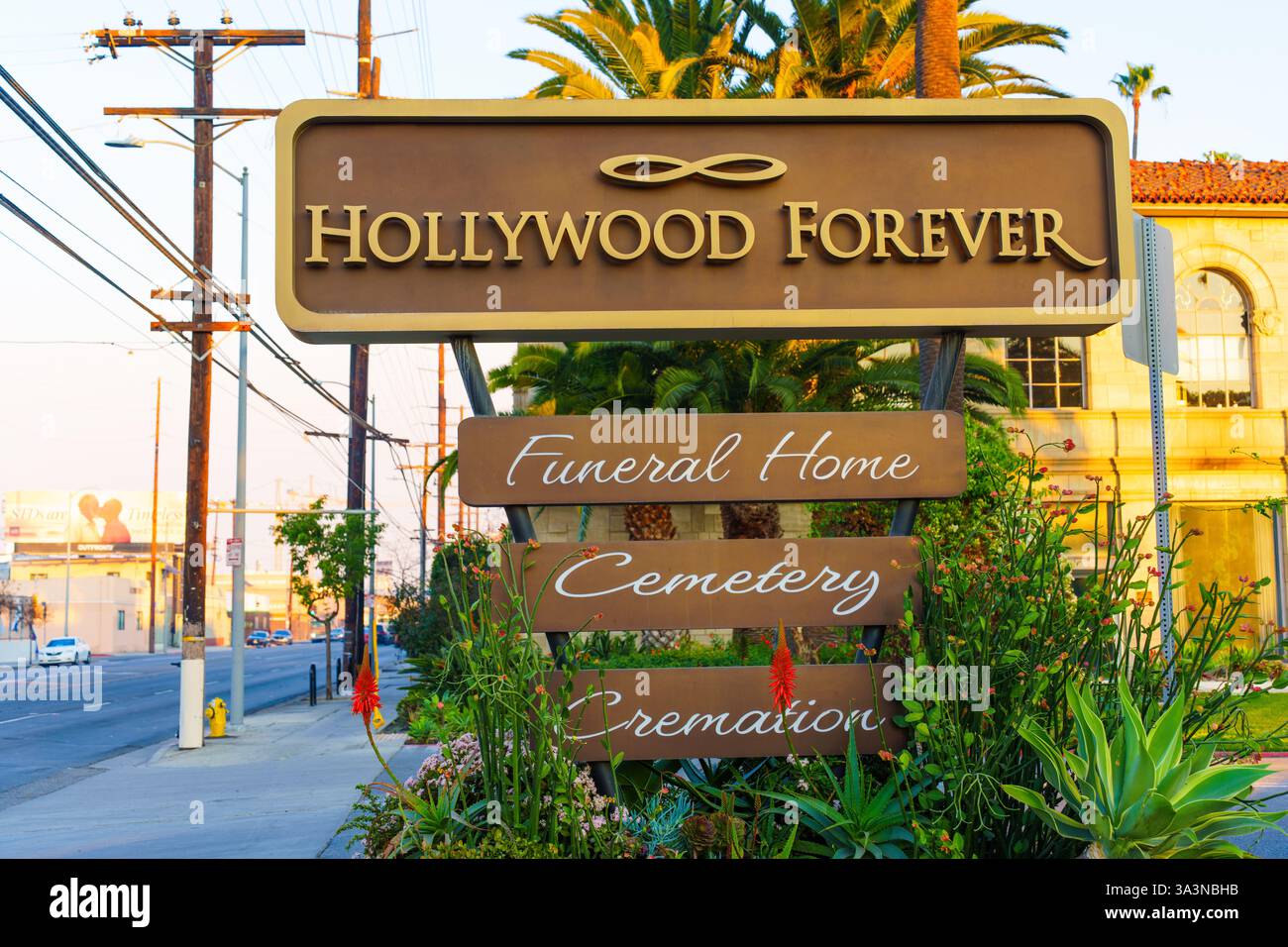 Los Angeles, California - January 10, 2025: Hollywood Forever sign ...
