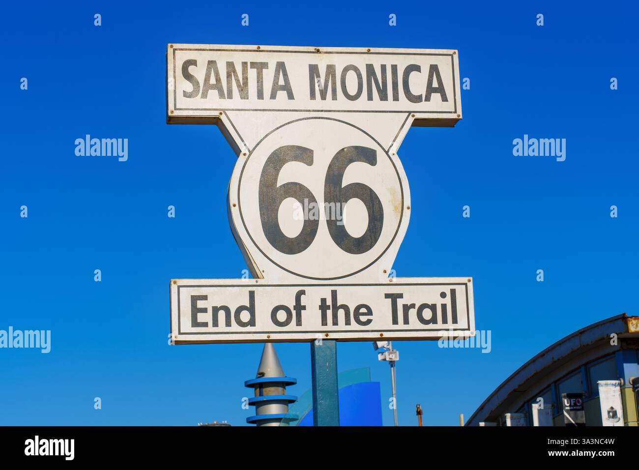 Santa Monica, California - January 16, 2025: Close-up of the iconic ...