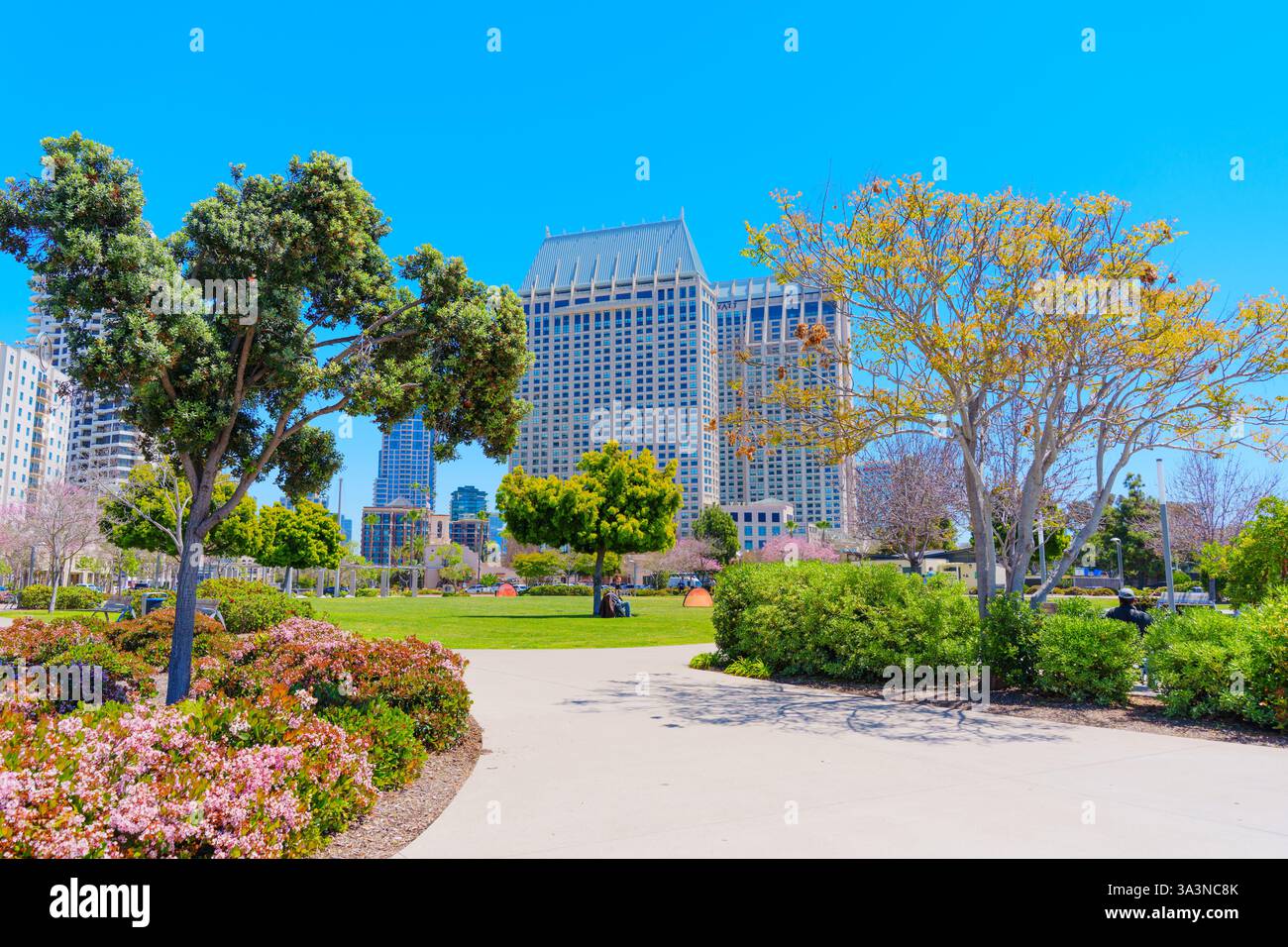 San Diego, California - April 16, 2024: Bright, sunny day in San Diego ...