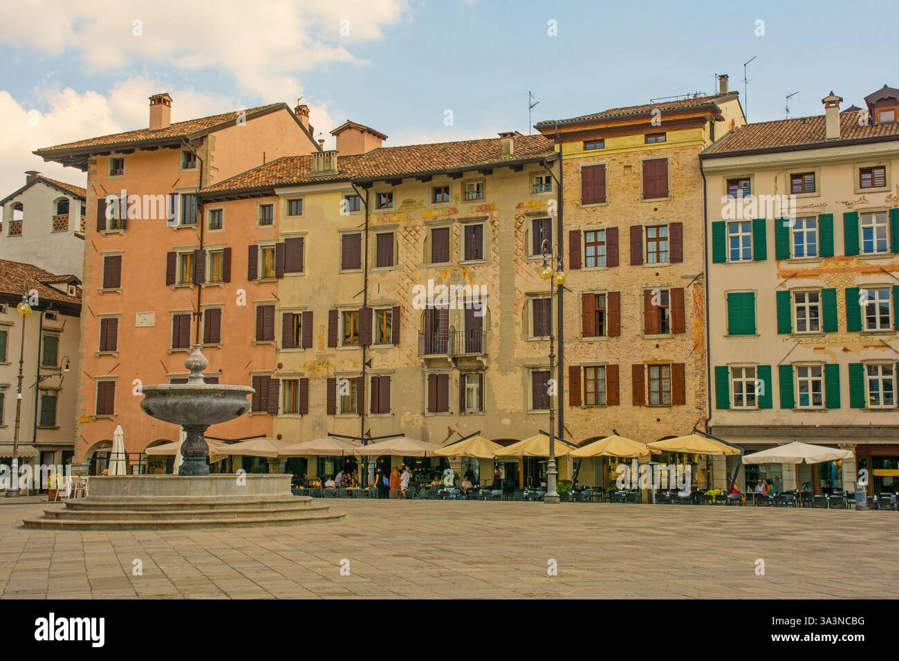 Udine, Italy-July 9 2024. Piazza Giacomo Matteotti. 15th-18th century ...