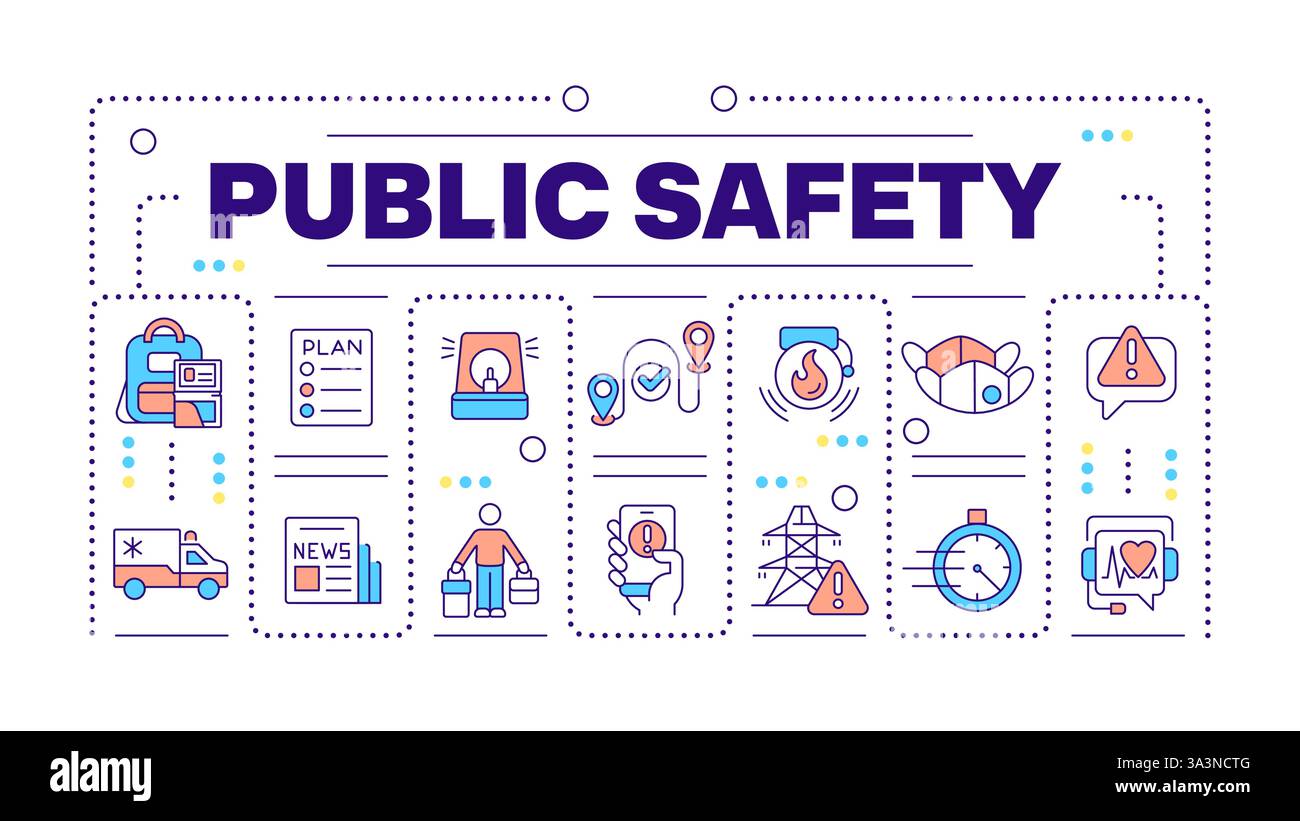 Public safety word concept isolated on white Stock Vector Image & Art ...
