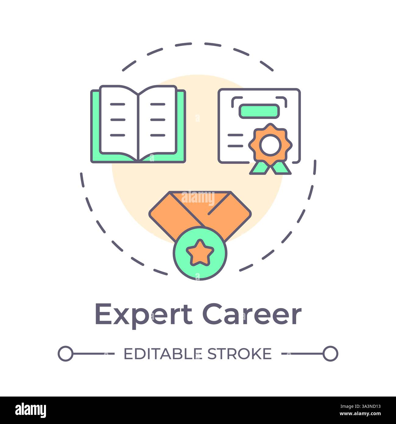 Expert career multi color concept icon Stock Vector Image & Art - Alamy