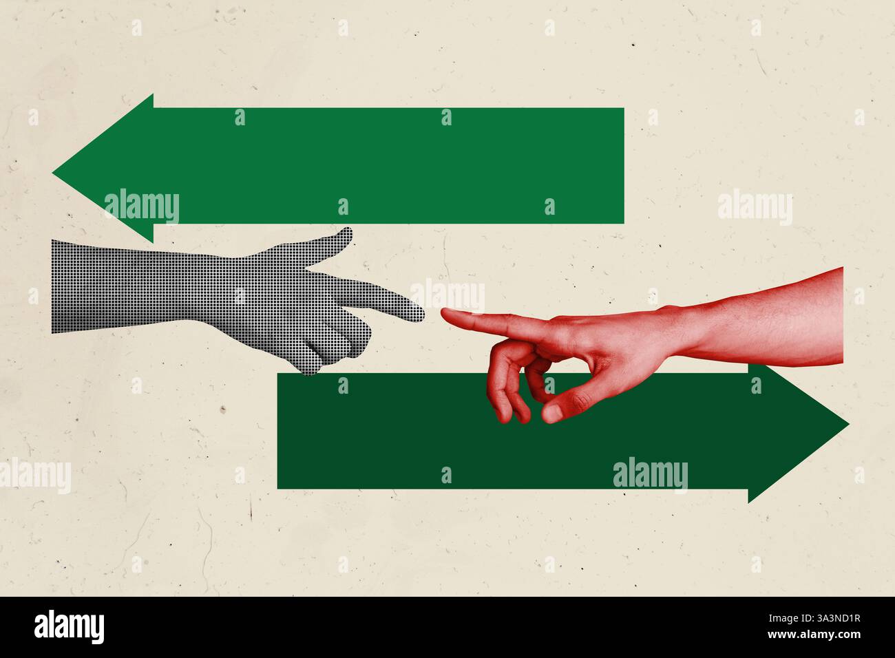 Sketch design trend artwork poster photo collage of arrow point ...