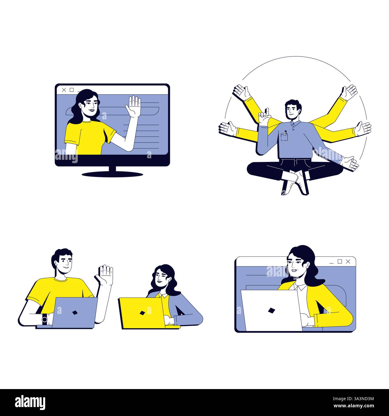 Team work vector illustration concept set Stock Vector Image & Art - Alamy