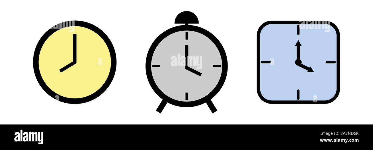 Clock icon vector Stock Vector Image & Art - Alamy
