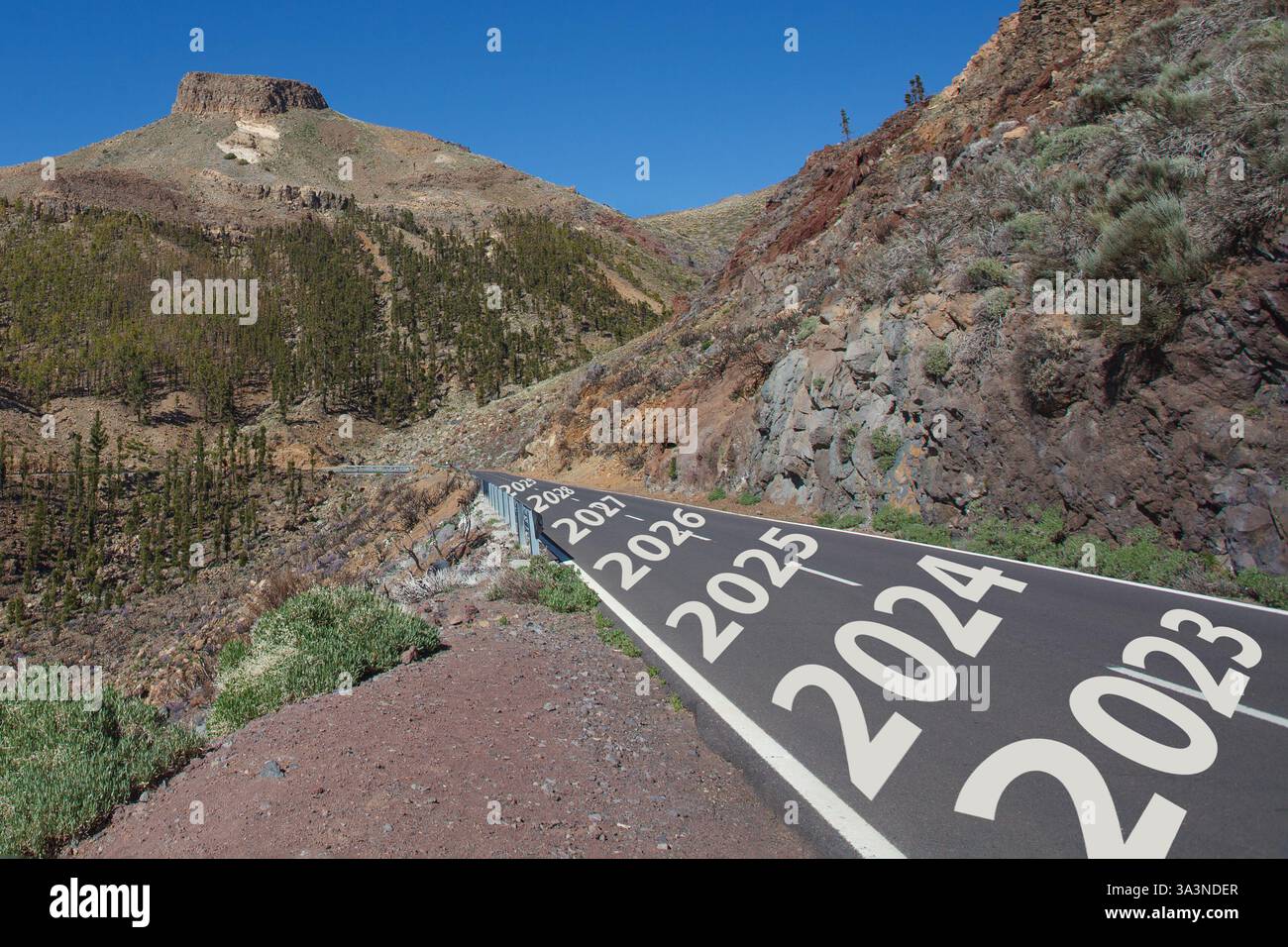 Road from past to future, concept Stock Photo - Alamy