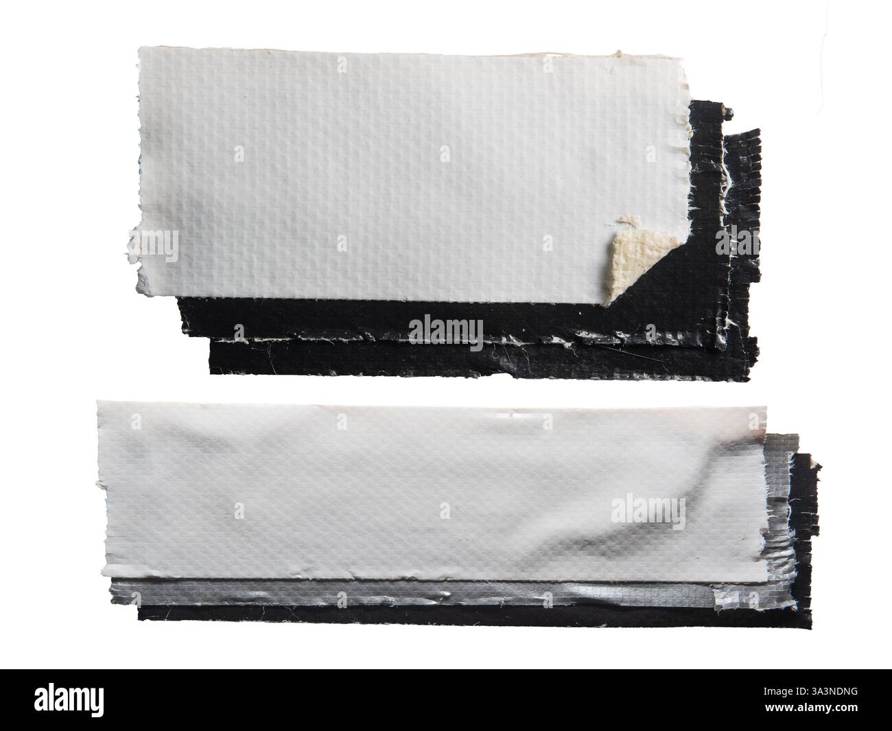 Text box with shadow made of black and white cloth tape on white ...