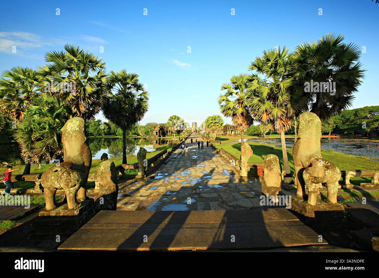 Siem Reap, Cambodia- 20 October 2013: Tourist walk admire the beauty of ...