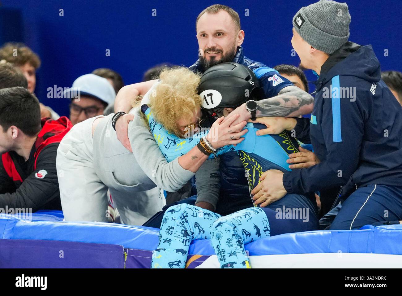 BEIJING, CHINA - MARCH 15: coach Wilma Boonstra of Kazakhstan, Denis ...