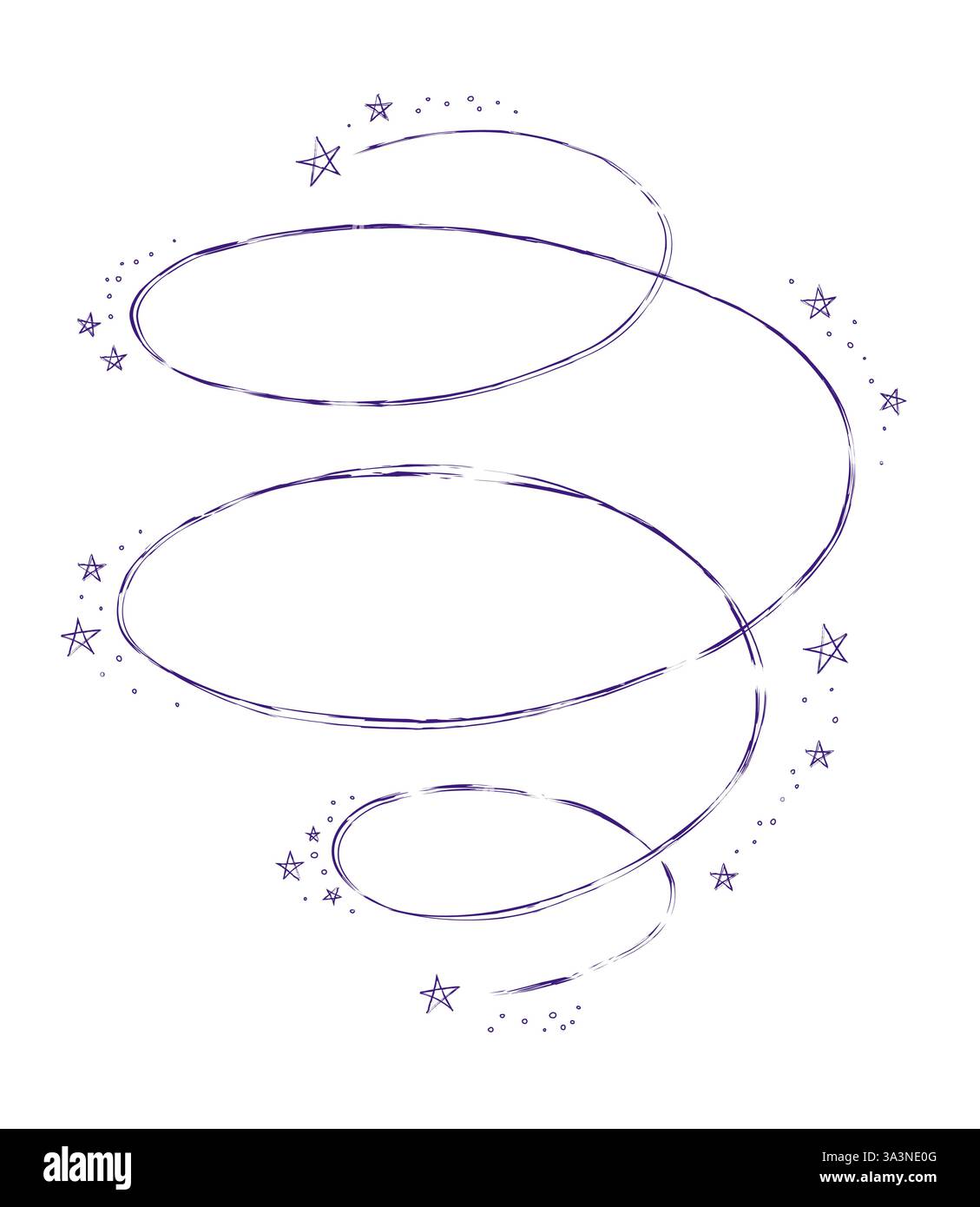 Magic wand swirl doodle. Fairytale element in sketch style. Hand drawn ...