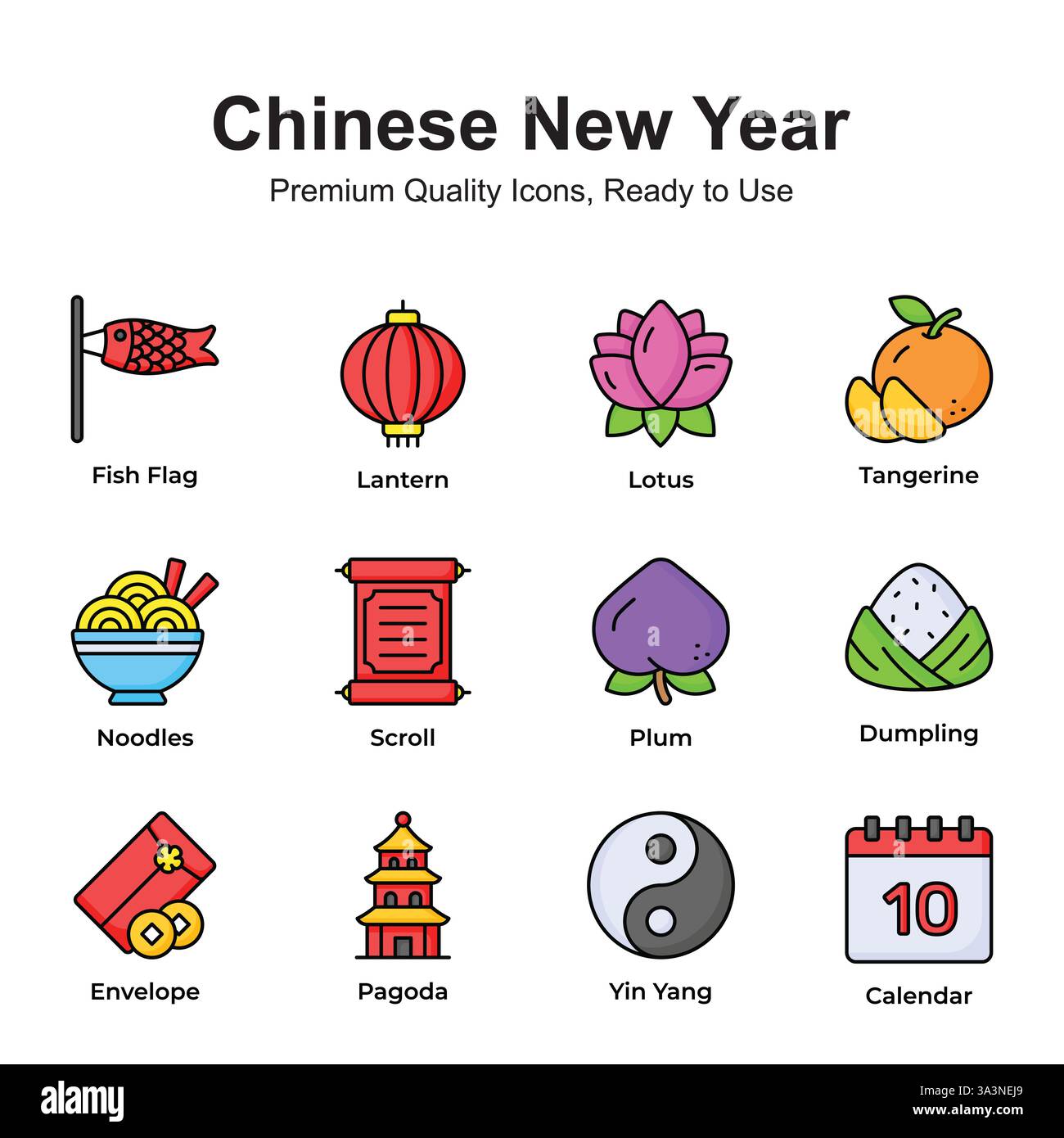 Chinese envelope flag Stock Vector Images - Alamy