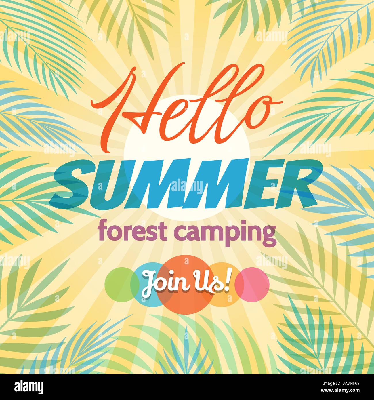 Hello summer camp poster Stock Vector Image & Art - Alamy