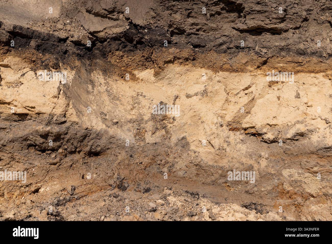 a work site where work is underway on the construction of a new road ...