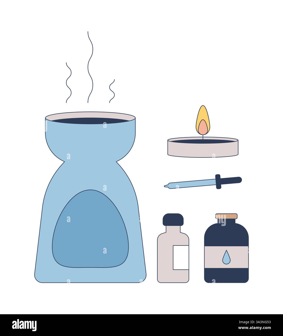 Aromatherapy essentials 2D cartoon objects set Stock Vector Image & Art ...