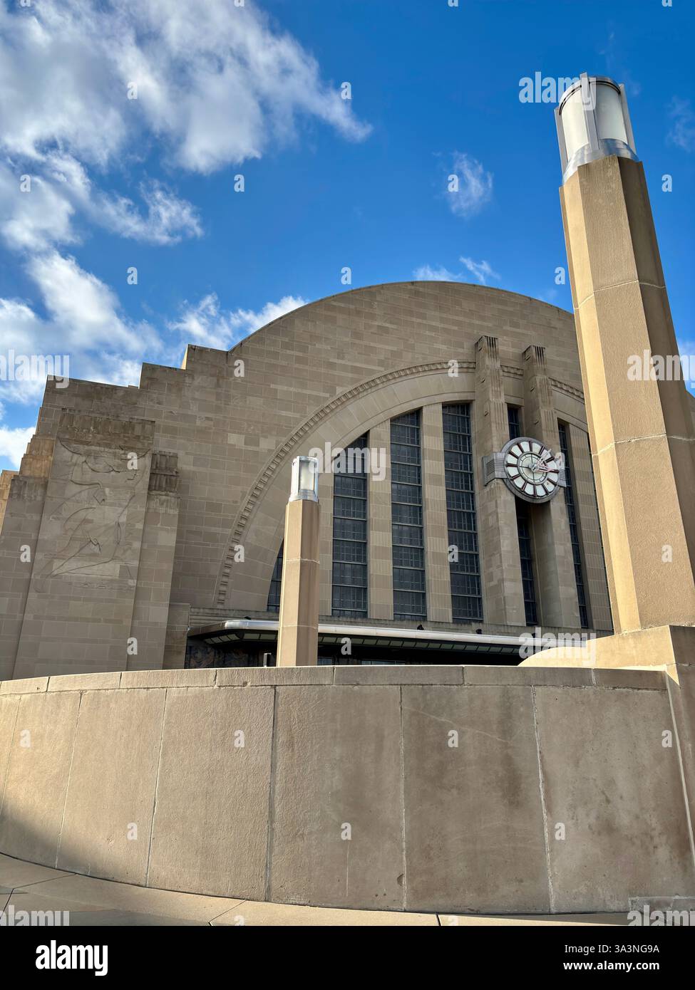 Cincinnati's Union Terminal Art Deco building with cloc Stock Photo - Alamy