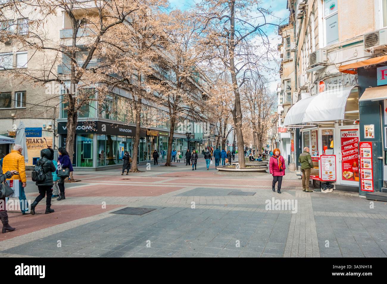 Plovdiv, Bulgaria - February 4, 2025 - street photography in central ...
