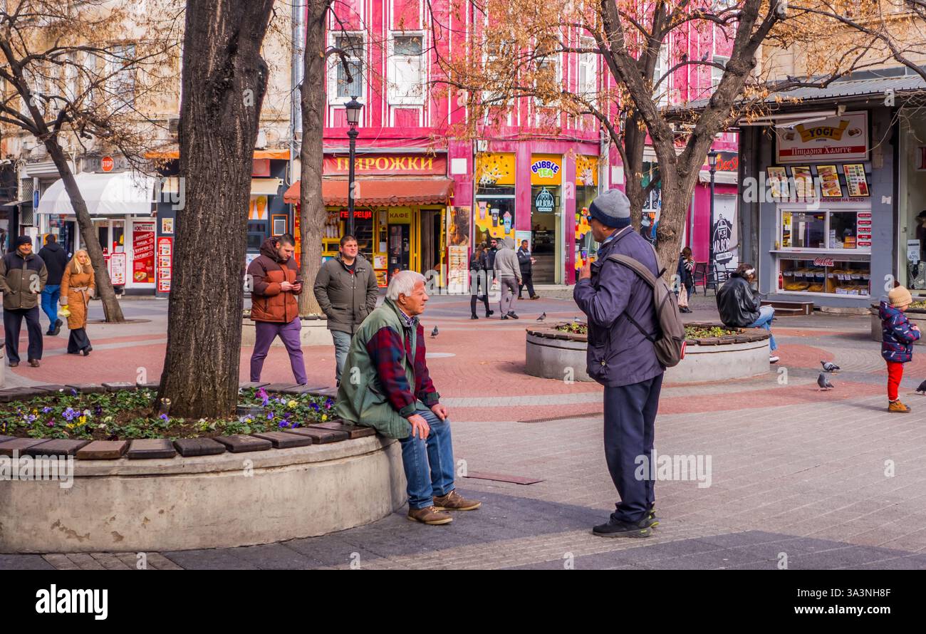 Plovdiv, Bulgaria - February 4, 2025 - street photography in central ...