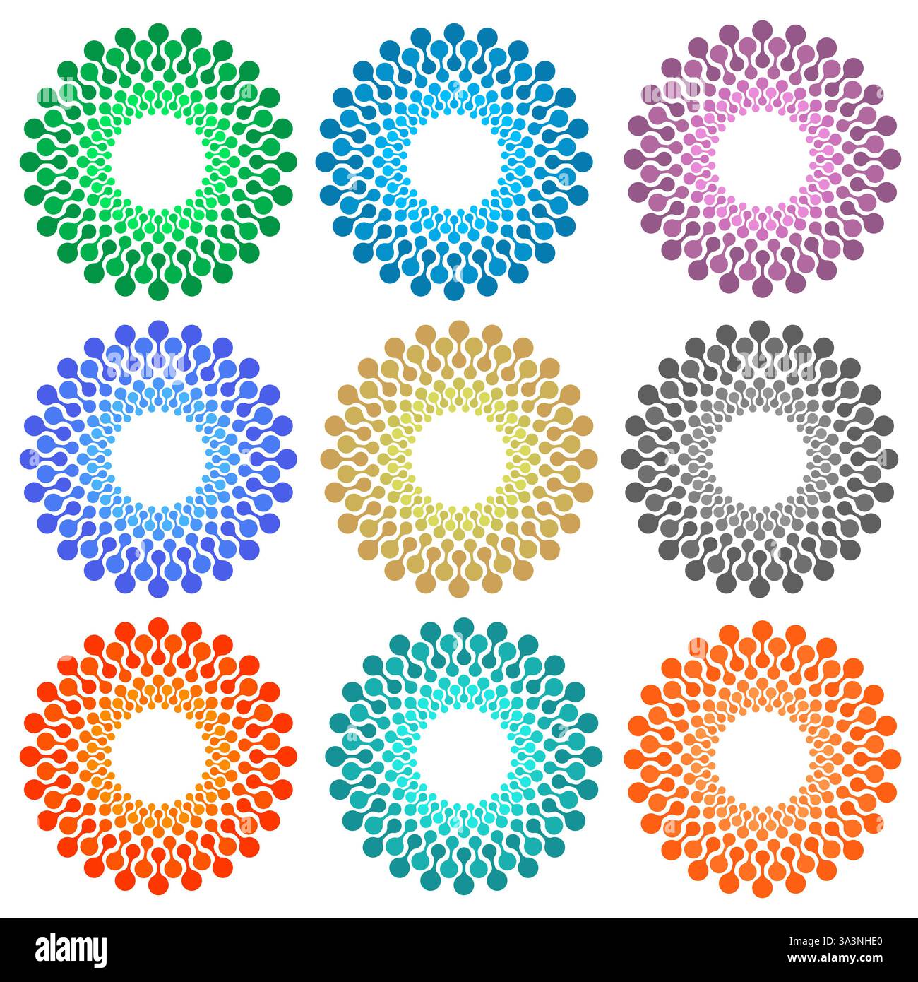 Metaball Connect Dot Set Molecule Chain Circle Shapes Abstract