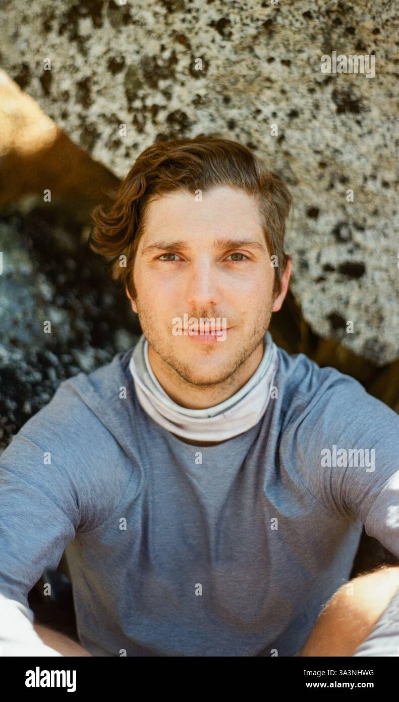 Portrait man hiker trekking hi-res stock photography and images - Alamy