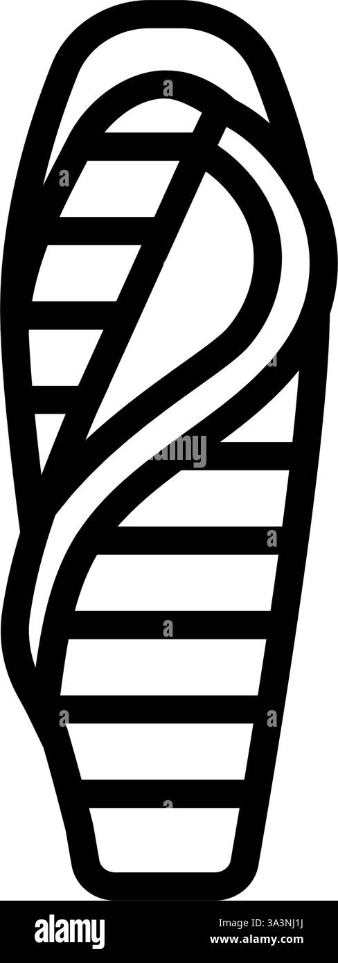 tapered sleeping bag line icon vector illustration Stock Vector Image ...