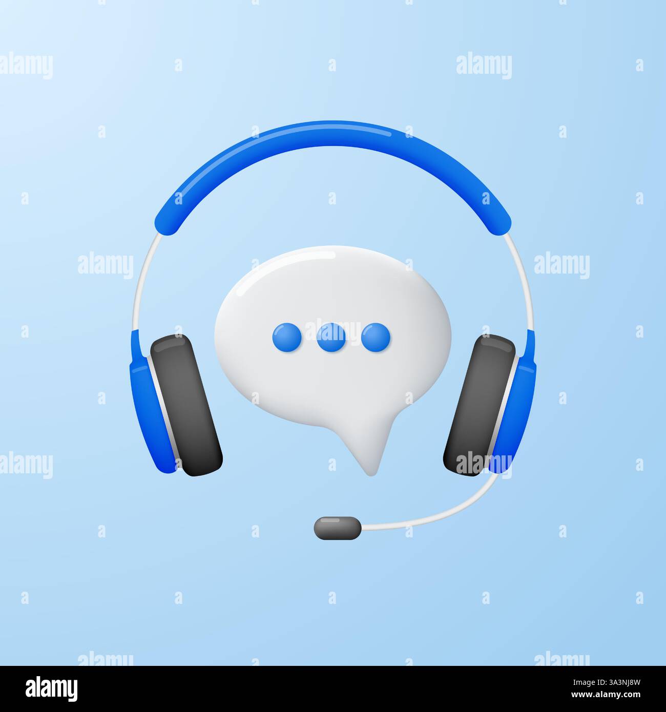 Talking client in blue Stock Vector Images - Alamy