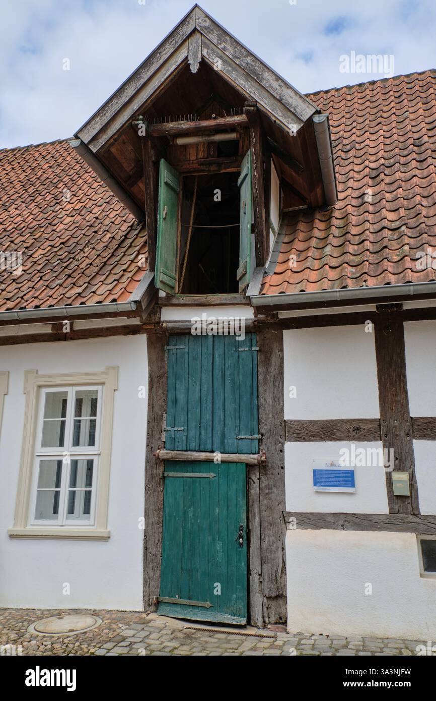 March 16, 2025 - Neubruchhaussen, Germany: Traditional half-timbered ...