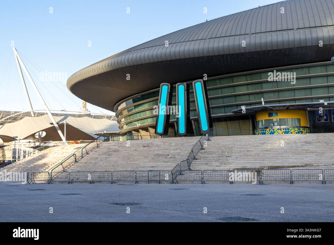 Modern architecture of altice arena, also known as meo arena, in parque ...
