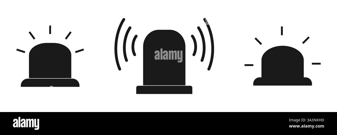 Siren icon on white background Stock Vector Image & Art - Alamy