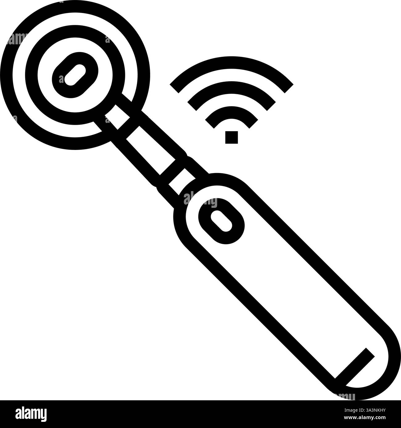 wireless stethoscope health tech line icon vector illustration Stock ...