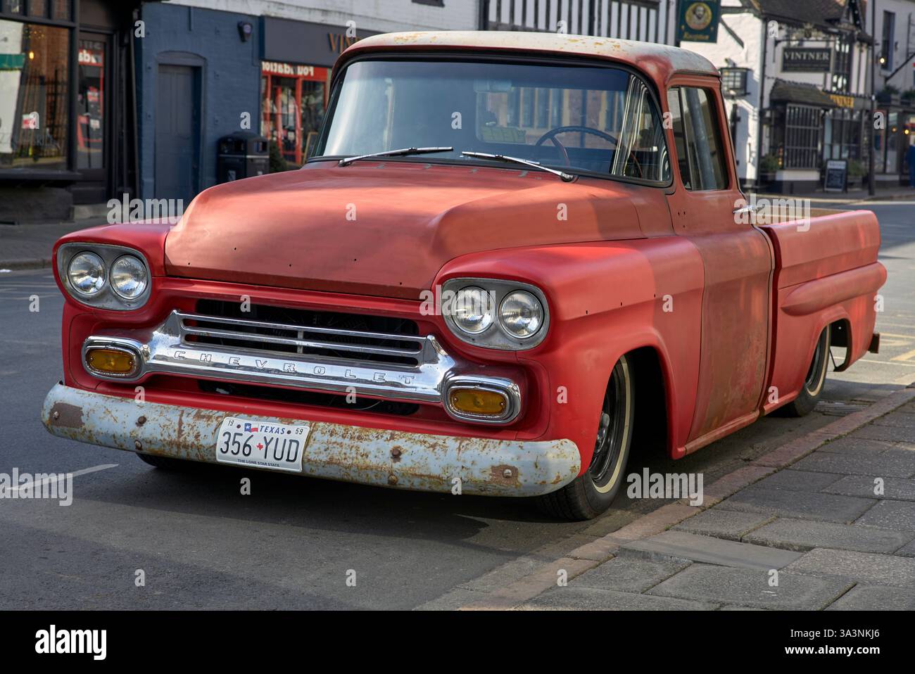 Chevrolet pickup truck, 1959. seen on an English street. England, UK ...