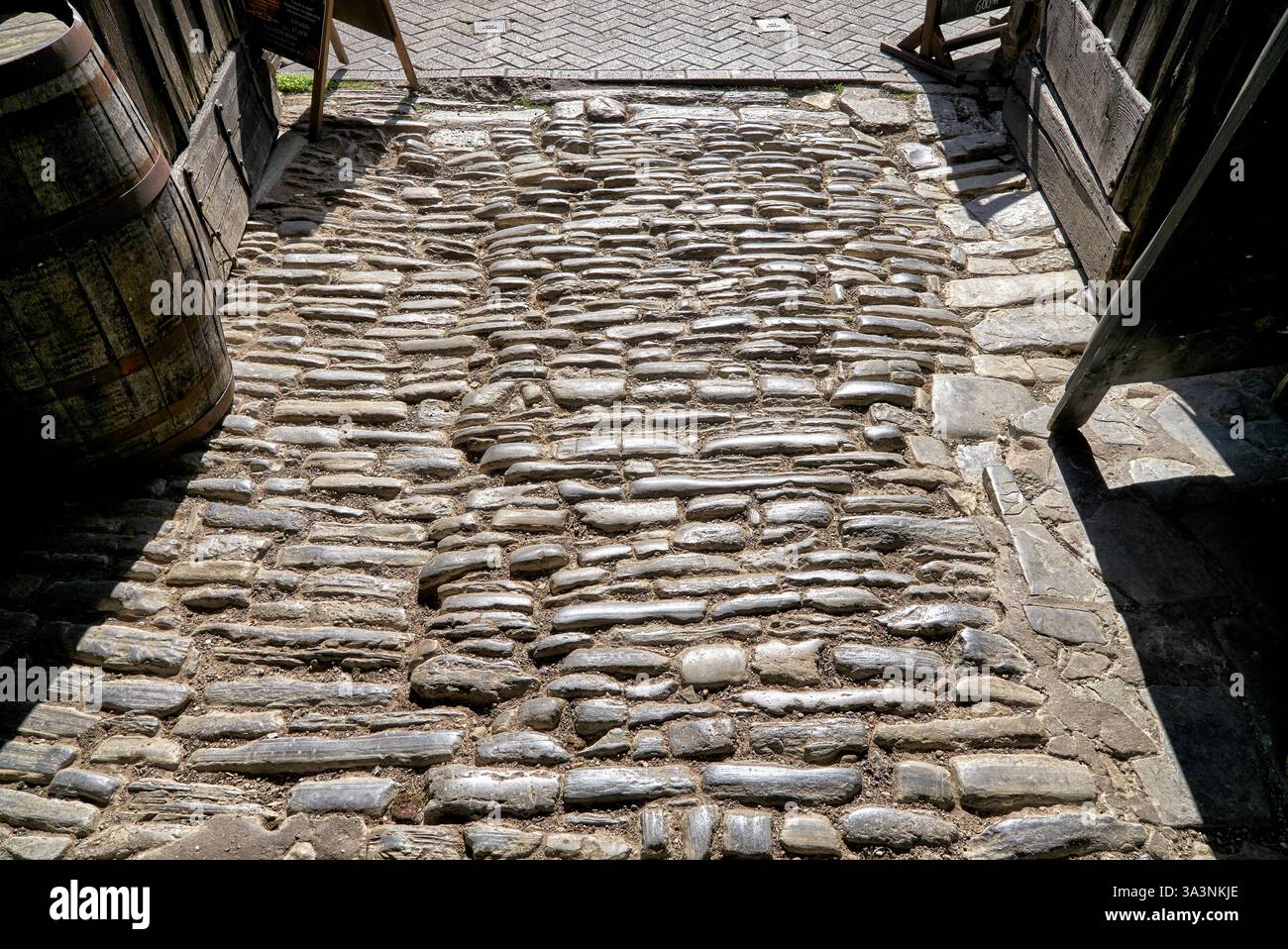 Cobble stones in an alleyway, England UK Stock Photo - Alamy