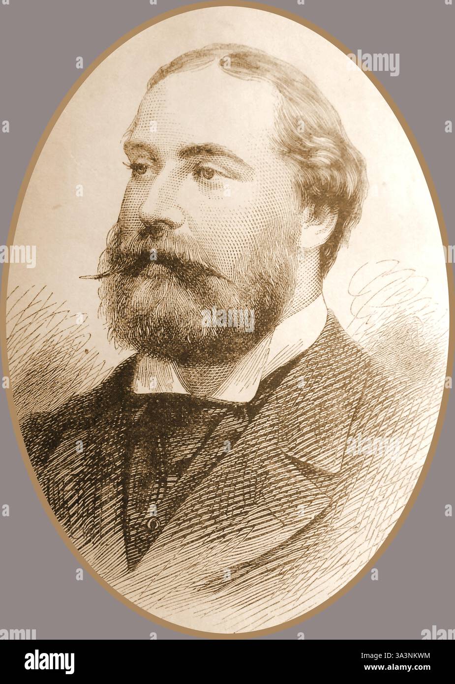 A 19th century engraved portrait of King Edward VII ( Albert Edward ...