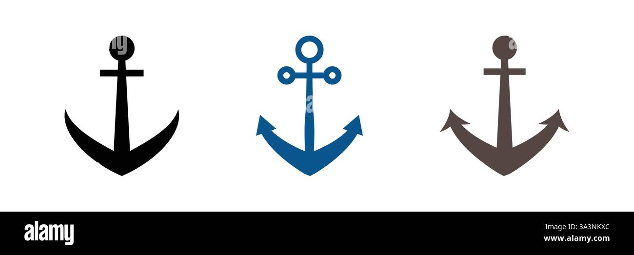 Icons anchor, vector illustration Stock Vector Image & Art - Alamy
