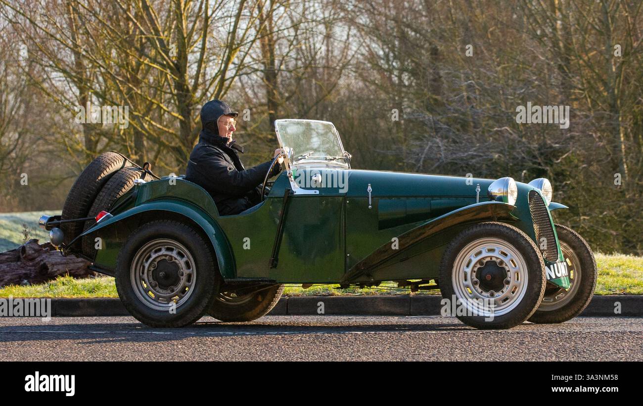Stony Stratford,UK - Mar. 2nd 2025: 1950 Dellow 2 stroke classic car ...