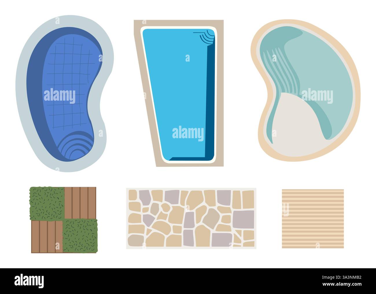 A series of swimming pool different designs Stock Vector Image & Art ...