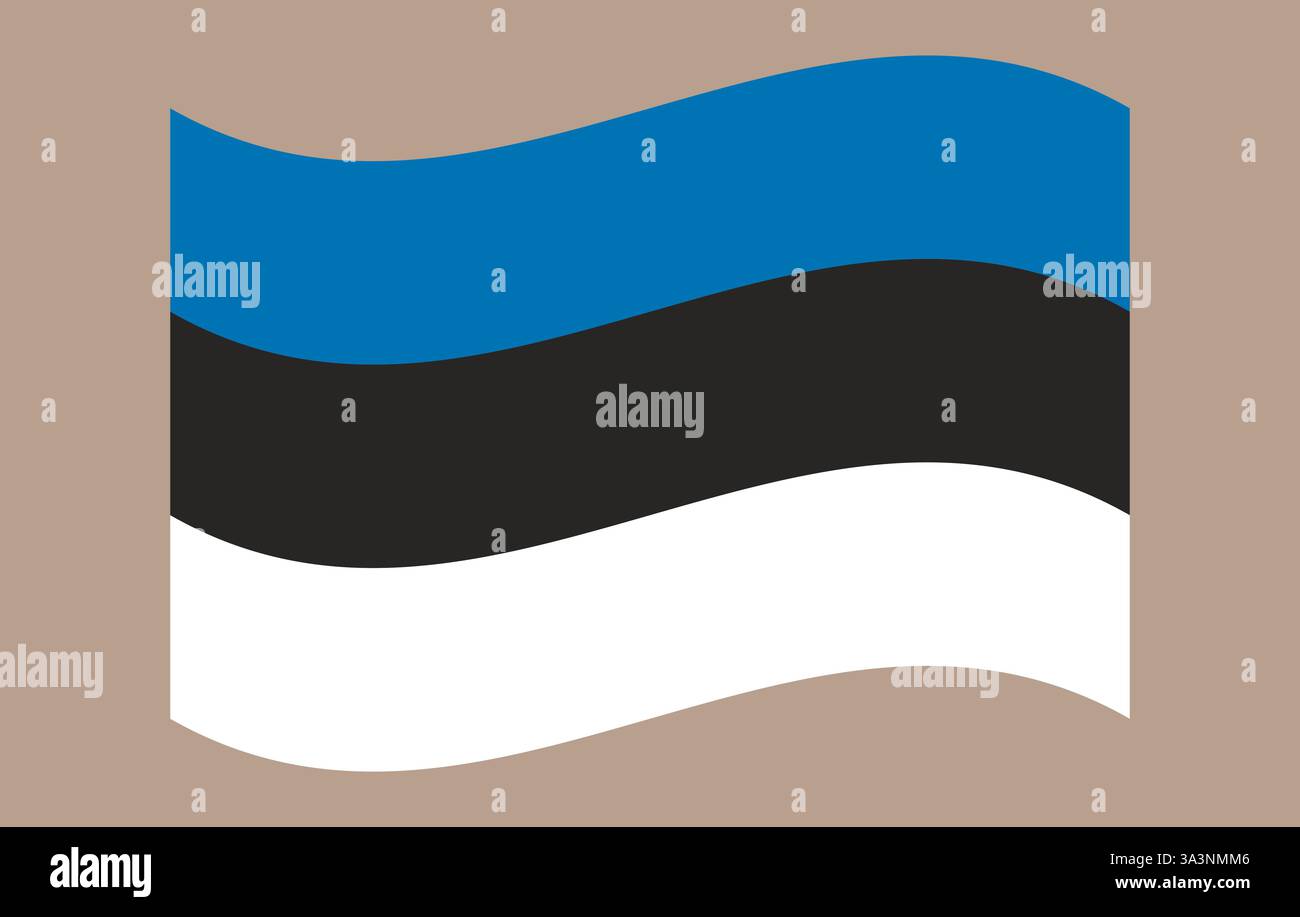 Flag of Estonia. Estonian national symbol in official colors. Template ...