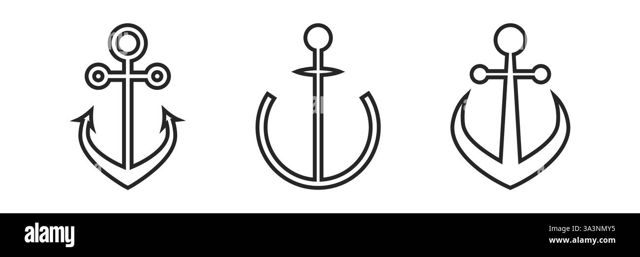 Anchor vector icon illustration. Creative sign from icons collection ...