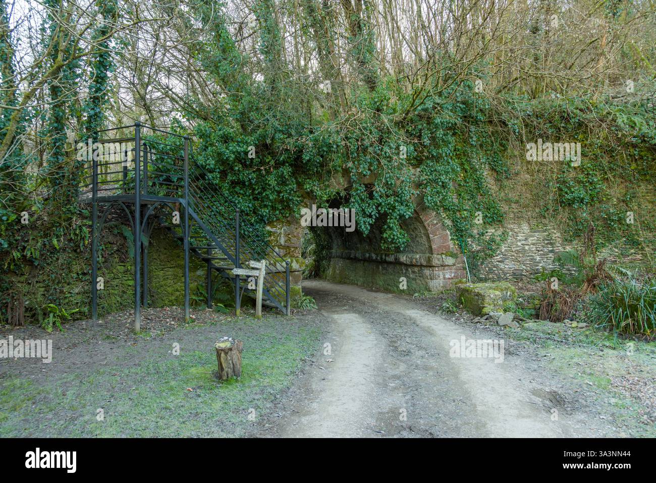 The railway bridge at the foot of The Incline, part of the dismantled ...