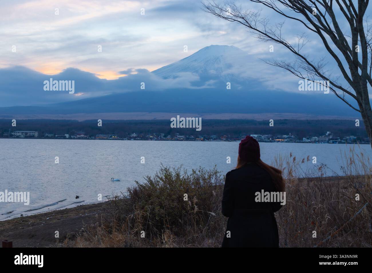 Lake Yamanaka, Yamanashi Prefecture is the largest of the five lakes ...