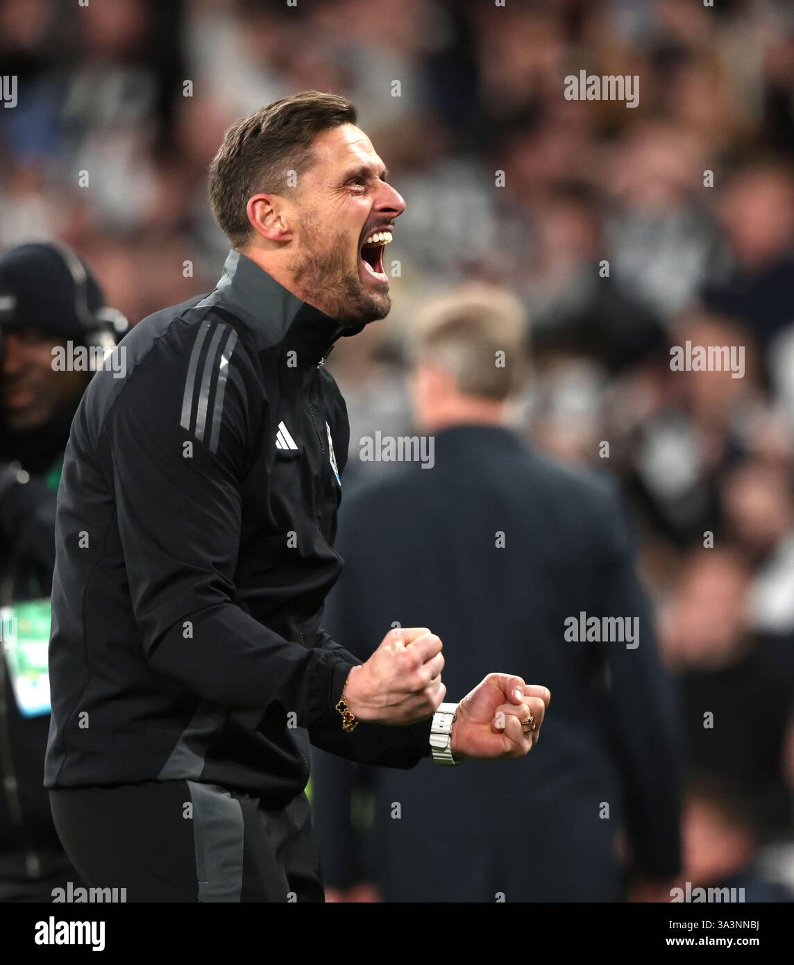 London, UK. 16th Mar, 2025. Jason Tindall (Newcastle assistant coach ...