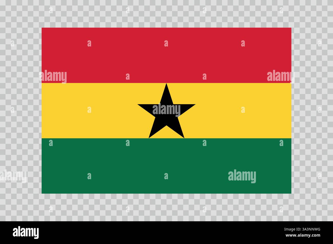 Flag of Ghana. Ghanaian national symbol in official colors. Template ...