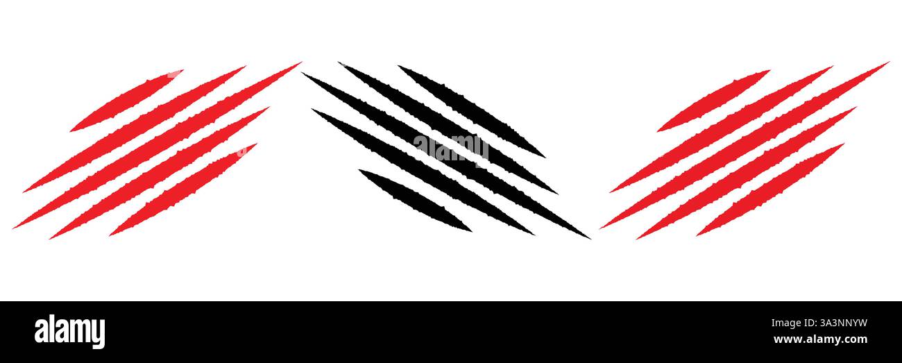 Animal claw scratches. Wild animal claws scratch texture. Vector ...