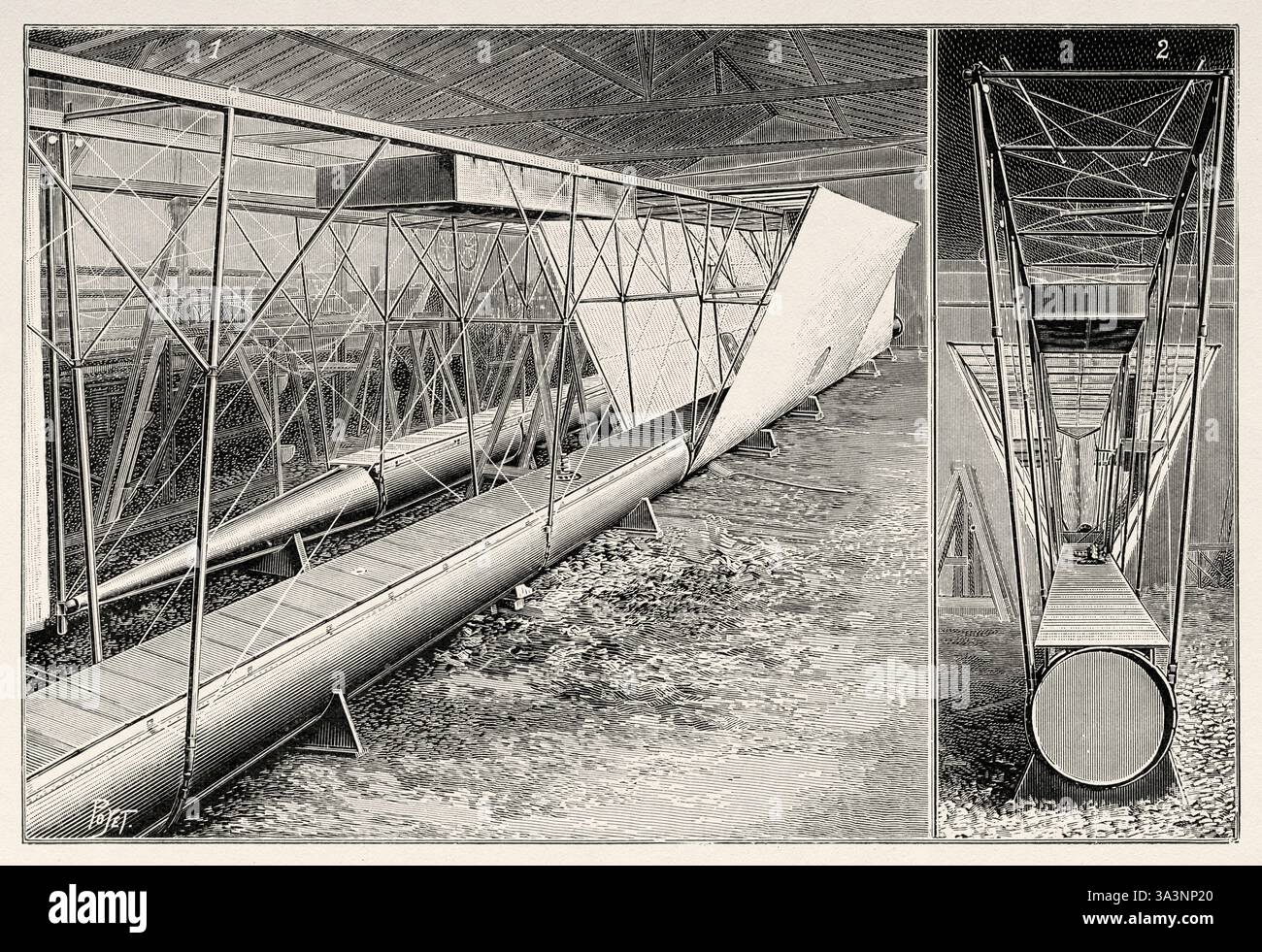The basket of the Airship America designed and flown by Walter Wellman ...