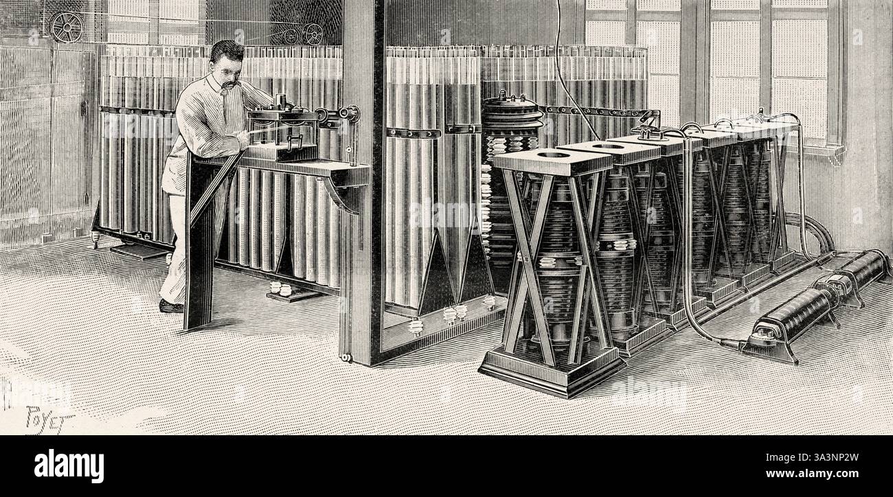 German wireless telegraph station in Nauen. Nauen power distribution ...