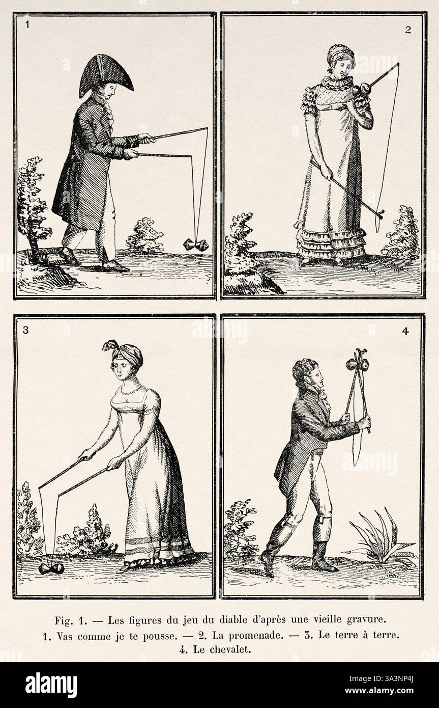 Woman,The figures of the diabolo player from an old engraving. 1, Go as ...