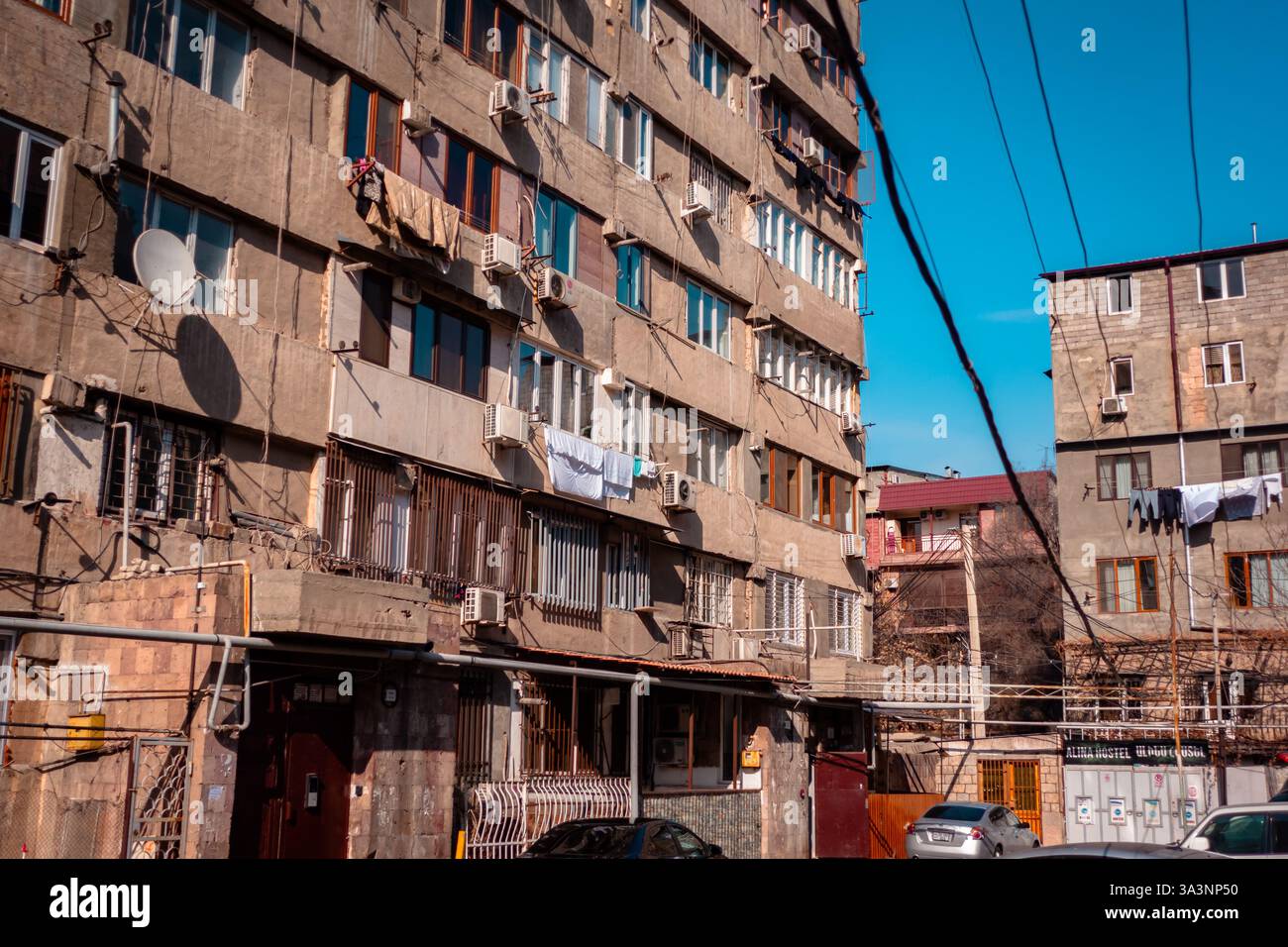 communist Soviet-era apartment blocks in Yerevan, Armenia Stock Photo ...