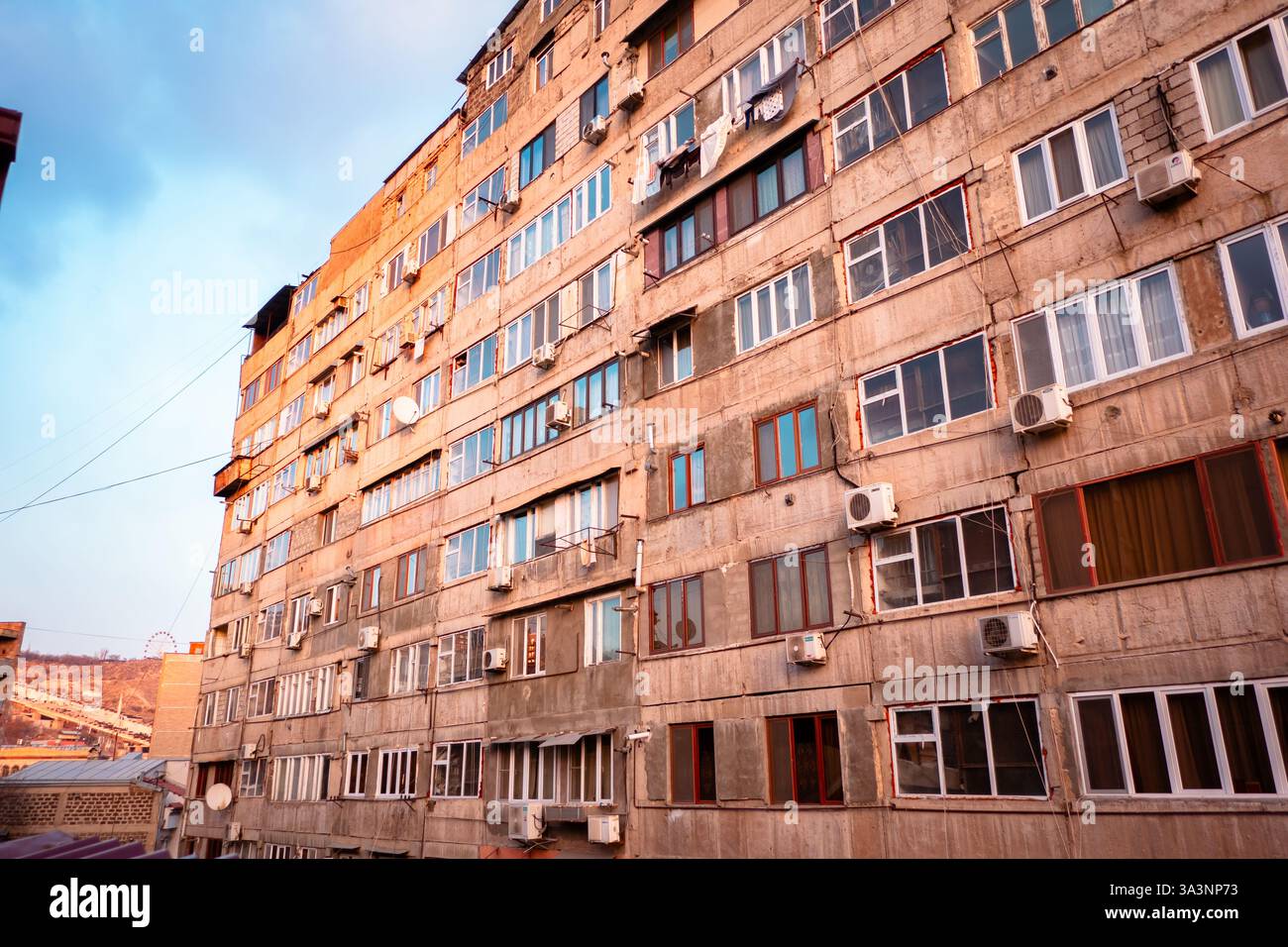 communist Soviet-era apartment blocks in Yerevan, Armenia Stock Photo ...