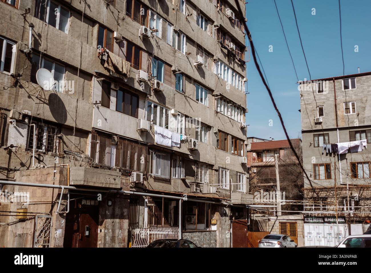 communist Soviet-era apartment blocks in Yerevan, Armenia Stock Photo ...